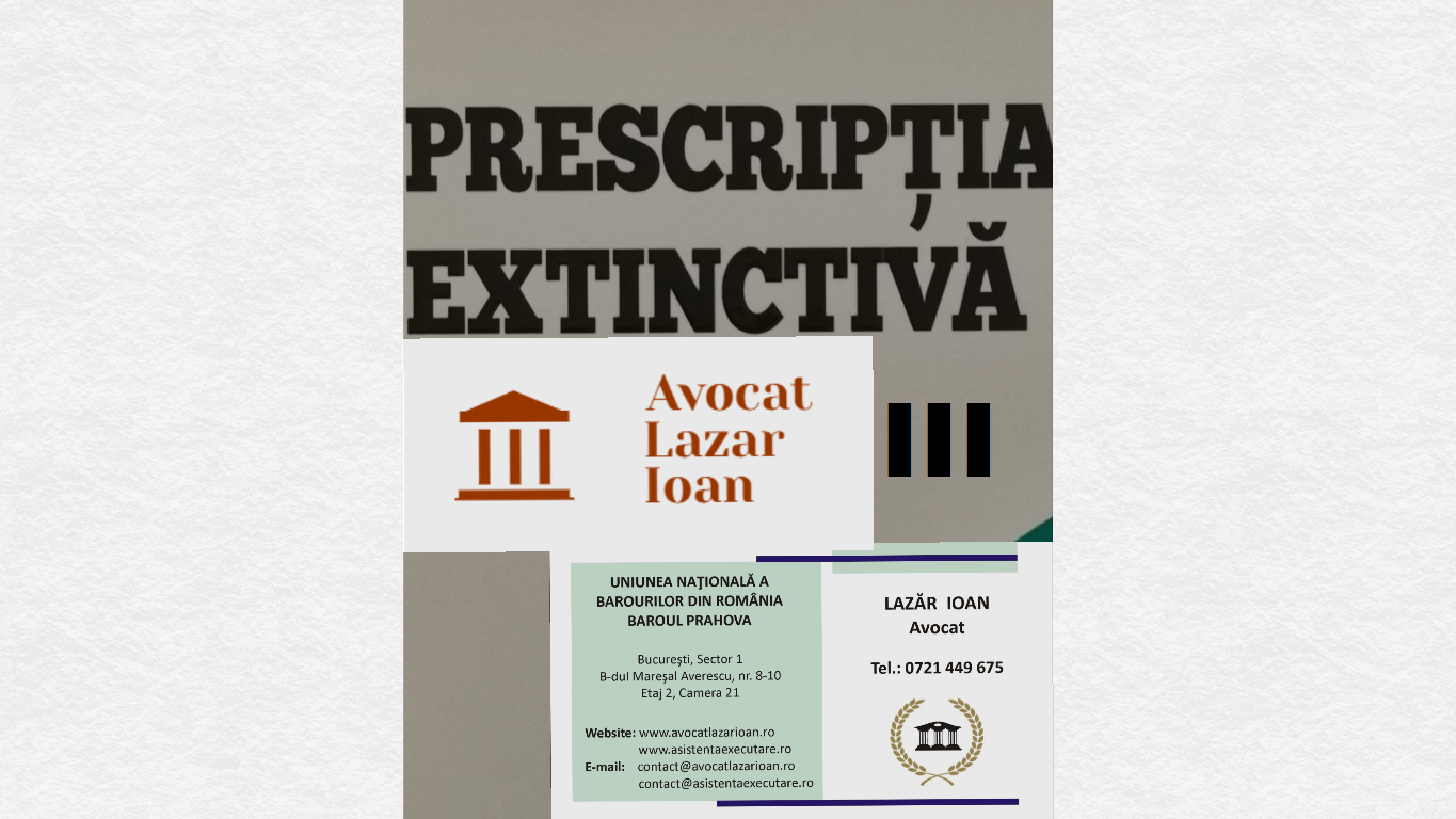 Prescriptie creante bancare III - Avocat Lazăr Ioan